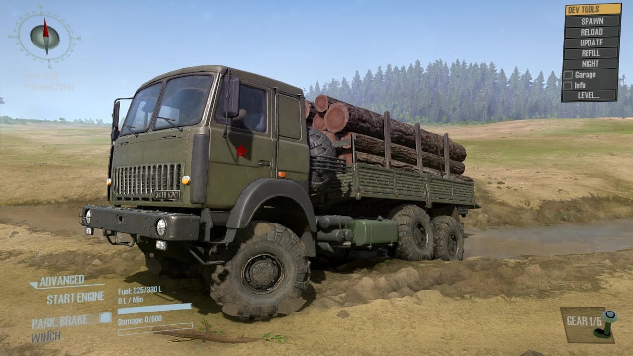 Mudrunner C 4310 Truck Driving in Mud | Spintires Mudrunner | Engineer ...