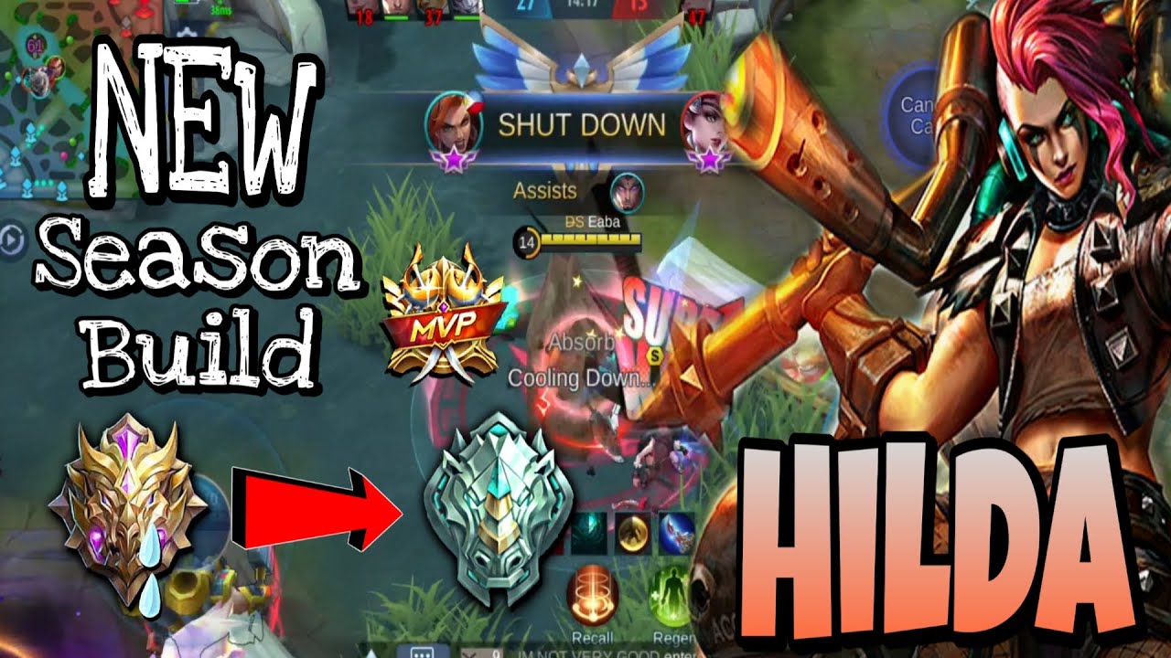 Hilda's First Match(Season17), New ITEM Build | Hilda Gameplay | Mobile ...
