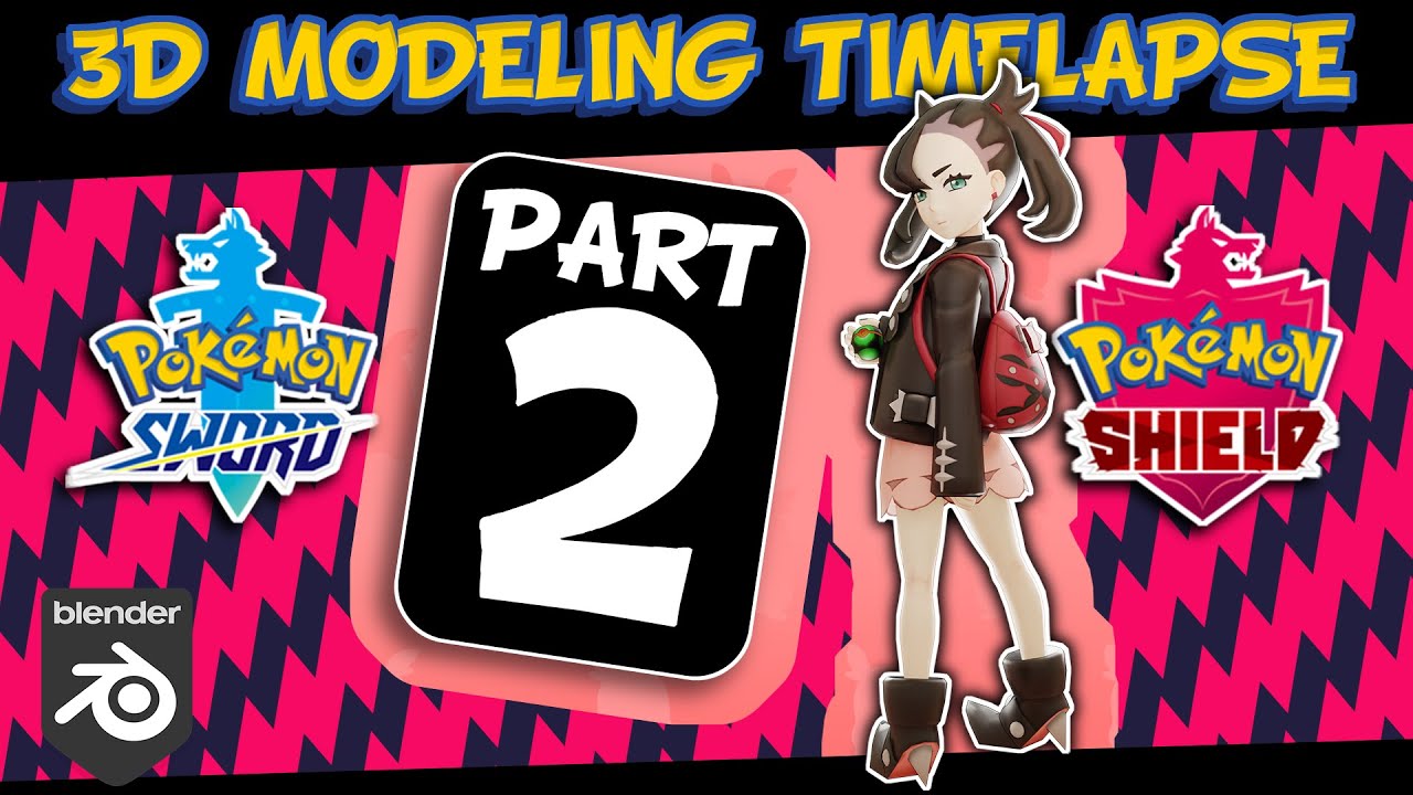 Pokemon Sword & Shield: Marnie 3D Model [Blender Character Modeling ...