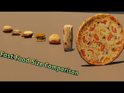 Fast Food Size Comparison - YouTube