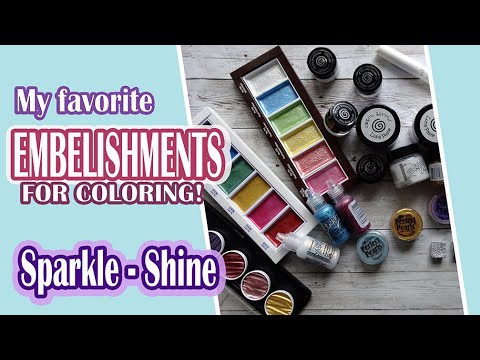 Sparkle, glitter and shine - what I use to sparkle up my coloring pages ...