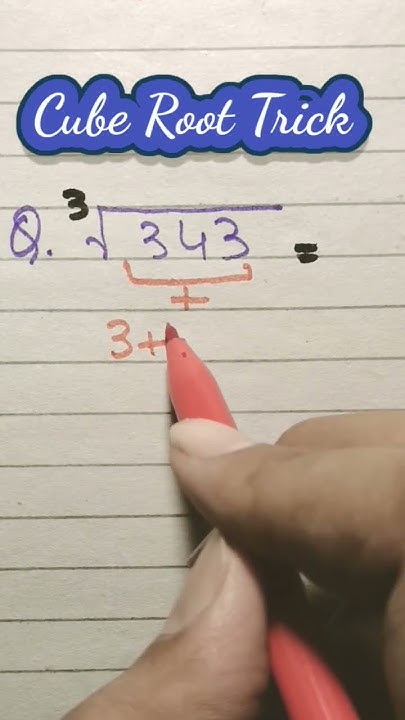 Cube Root Trick #maths - YouTube