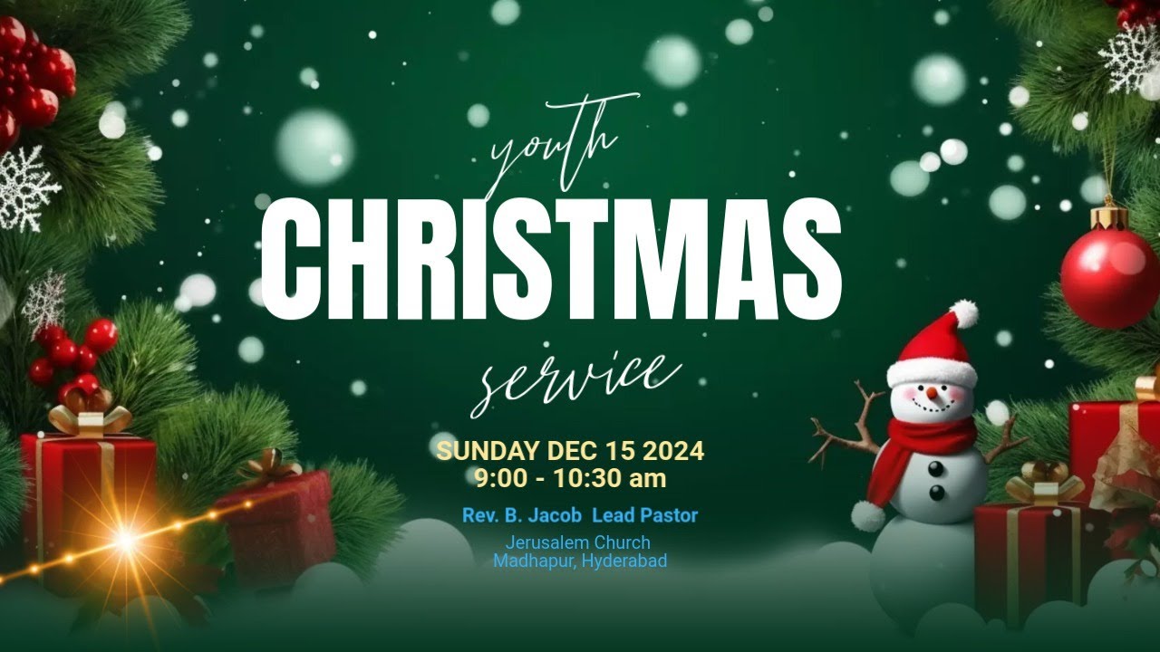 Pre Christmas Service || 15th Dec 2024 || Rev.Dr. B.JACOB,R. MANI ...