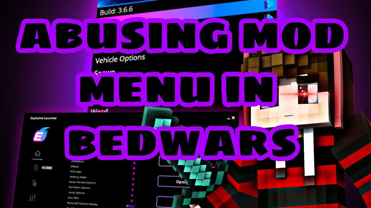 mcpe bedwars mod menu - YouTube