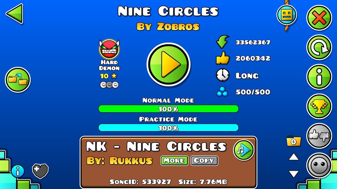 Geometry Dash | "Nine Circles" 100% (READ DESC) - YouTube