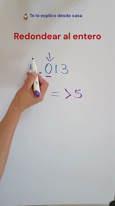 Redondear al entero más cercano #decimales #maths - YouTube