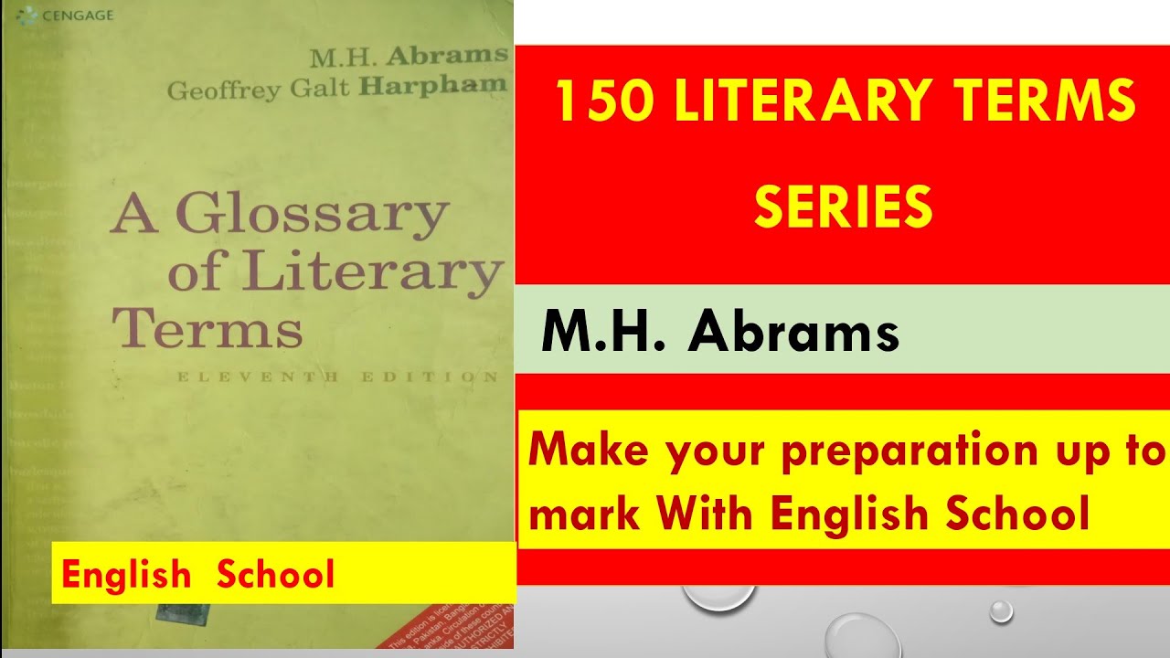 M H Abrams Literary Terms @English School - YouTube