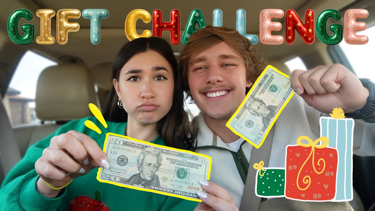 $20 Holiday Gift Challenge! Ft. Fiancé - YouTube