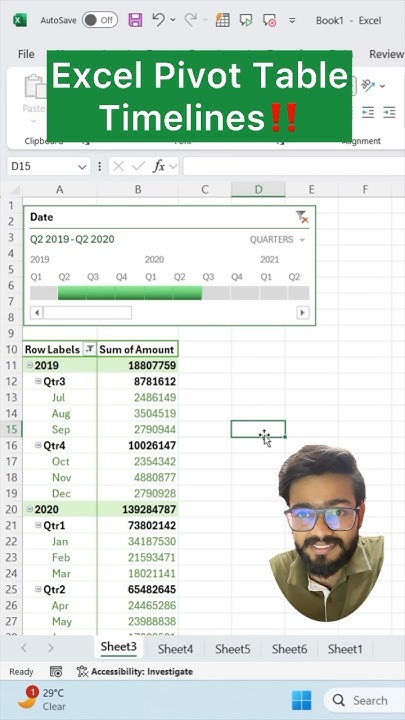 Excel Best Feature - Timelines (Pivot Table) #excel #exceltricks #exceltips #shorts # ...