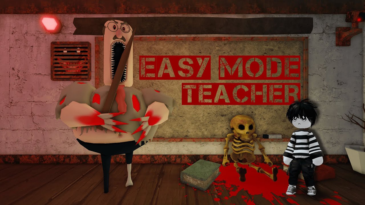 SCARY TEACHER EXE GREAT SCHOOL BREAKOUT OBBY - EASY MODE, FULL GAMEPLAY ...