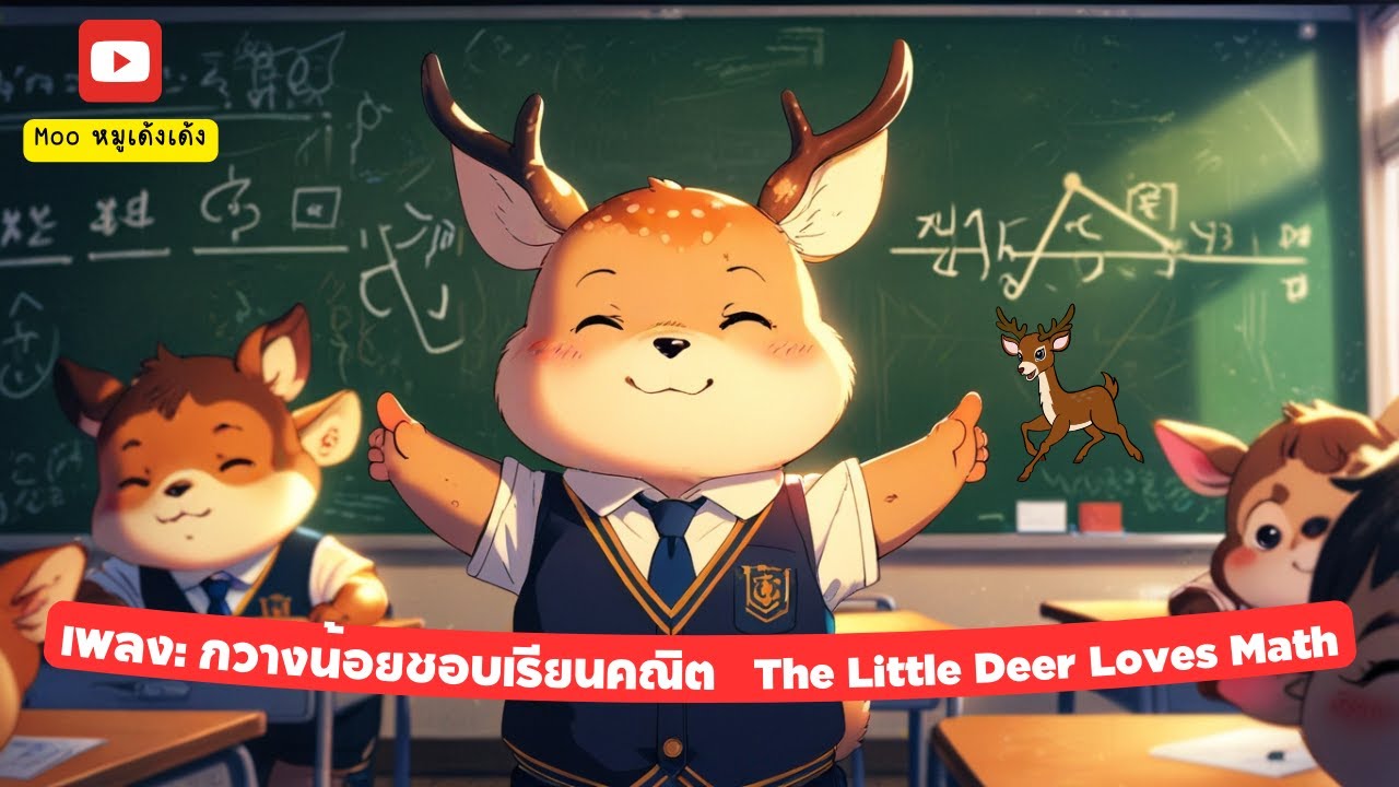 กวางน้อยชอบเรียนคณิต | Little Deer Loves Math | เพลงสองภาษาเสริม ...
