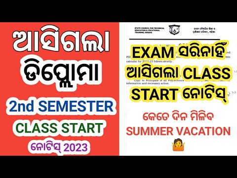 Diploma 2nd Semester Class Starting Notice 2023 । Diploma 1st Year ...