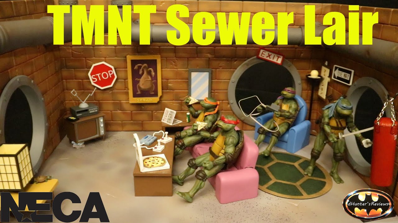 NECA TMNT Sewer Lair Diorama Connects With Street Scene Diorama! Action ...