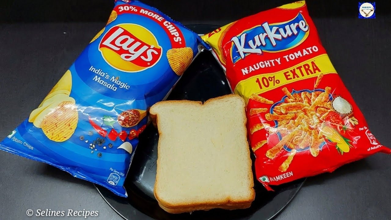 Bread & Lays Recipe |5 minutes Recipe | Quick Evening Snack Recipe ...