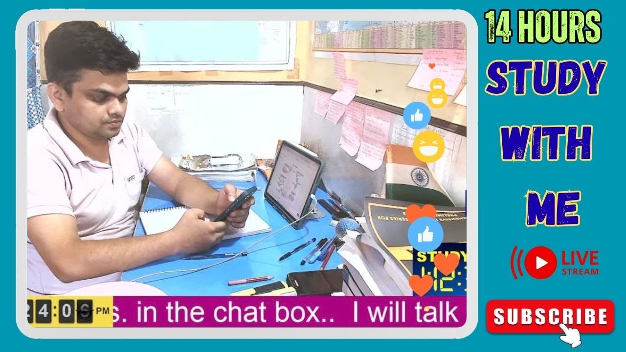 🔴STUDY WITH ME || 14 hours | Study Along With Me | Focus, Work, Achieve ...