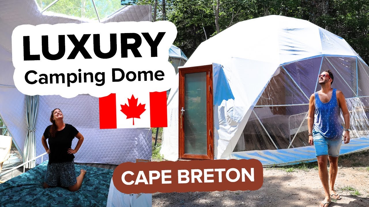 Staying in a Luxury Camping Dome in the Woods of Canada. Glamping in ...