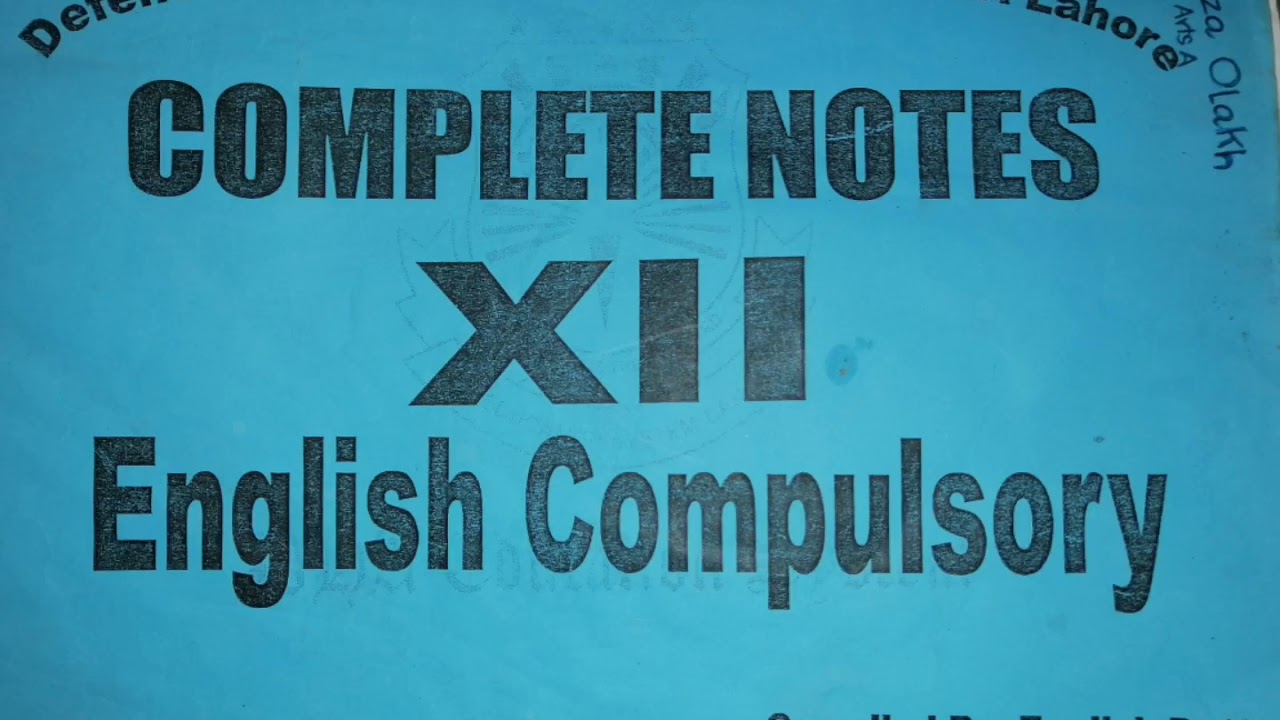 Intermediate Part 2 | English Compulsory| 100% A+ in Board Exams ...