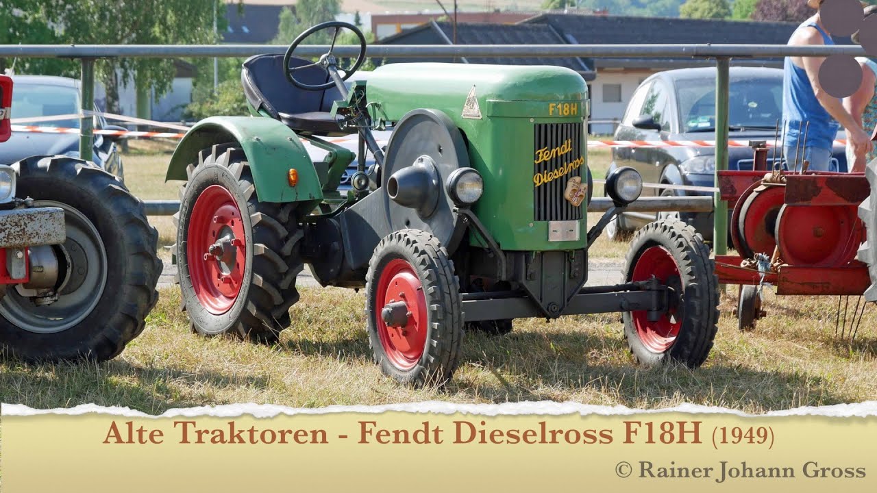 Alte Traktoren - Fendt Dieselross F18H (1949) - YouTube