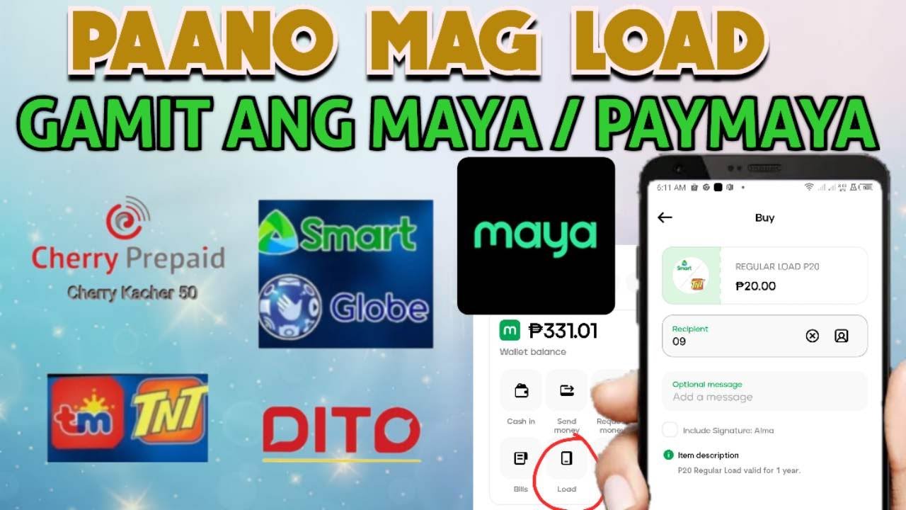 Paano mag load gamit ang Maya/paymaya | How to buy regular load using ...
