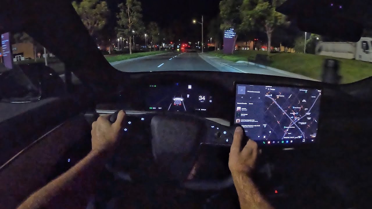 2022 Tesla Model S Plaid POV Night Drive (3D Audio)(ASMR) - YouTube
