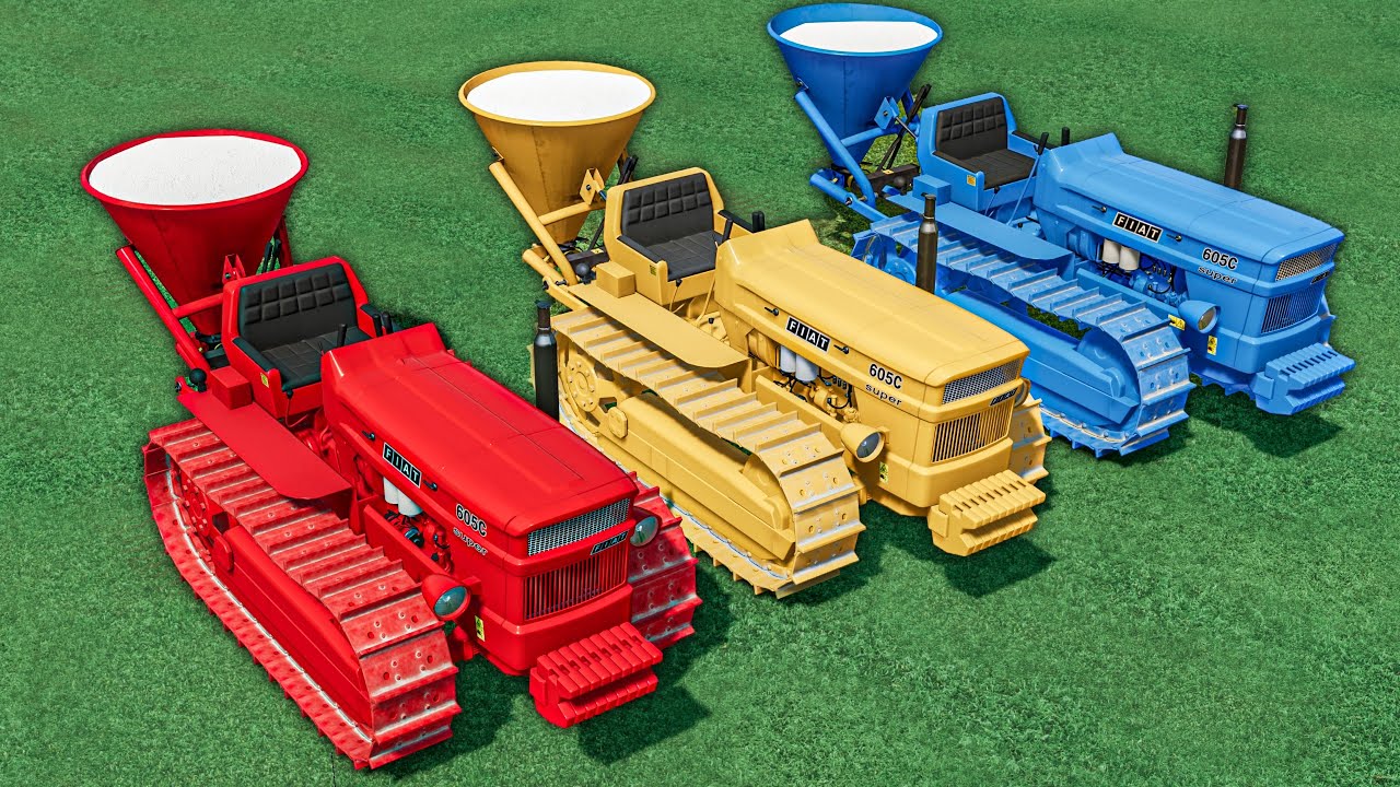 Work With Colors - Rainbow Bulldozers Tractors Take Over This Farming ...