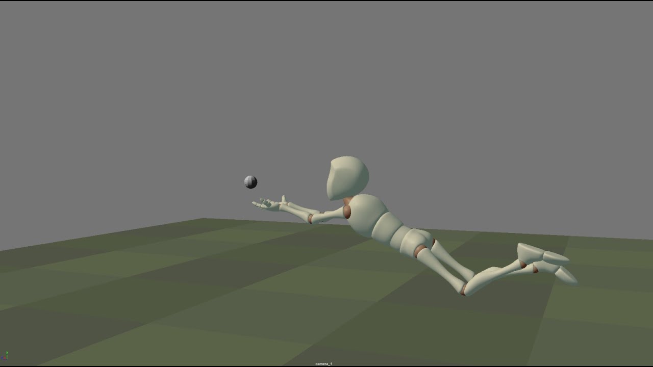 Reference of diving catch animation - YouTube