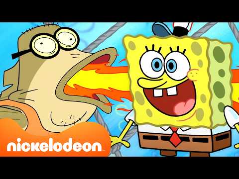 1 ora dei momenti più folli di SpongeBob con Bubble Bass 😈 | Nickelodeon