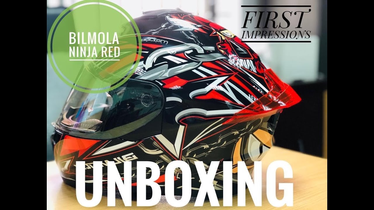 UNBOXING BILMOLA NINJA RED | My New Helmet | Farhan Hasmi | Motor Vlog ...