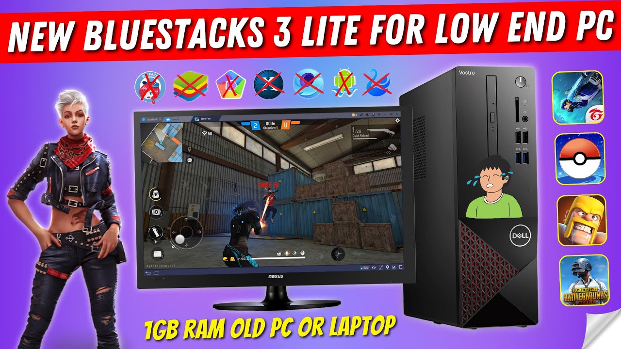 New Bluestacks Lite 3 Best Emulator For Low End PC | Free Fire 1GB Ram ...