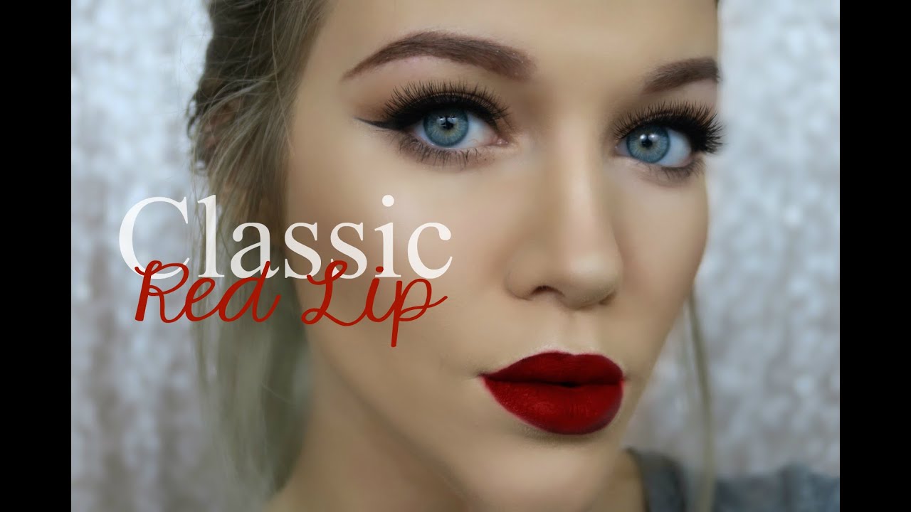 Classic Red Lip Tutorial - YouTube