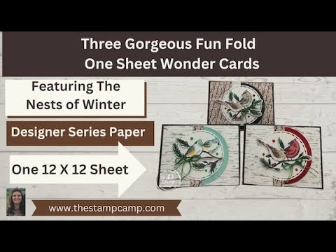 Three Gorgeous One Sheet Wonder Fun Fold Cards With Nests of Winter ...
