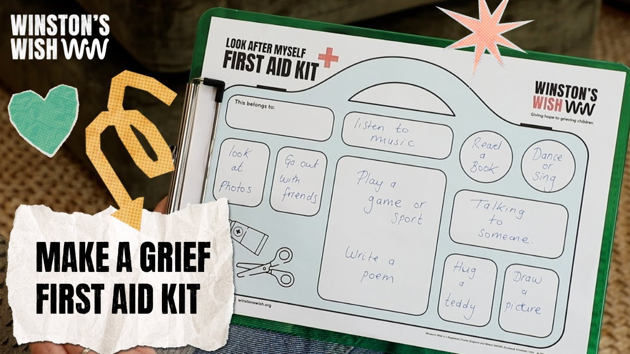 Grief first aid kit with Winston's Wish | For Kids - YouTube