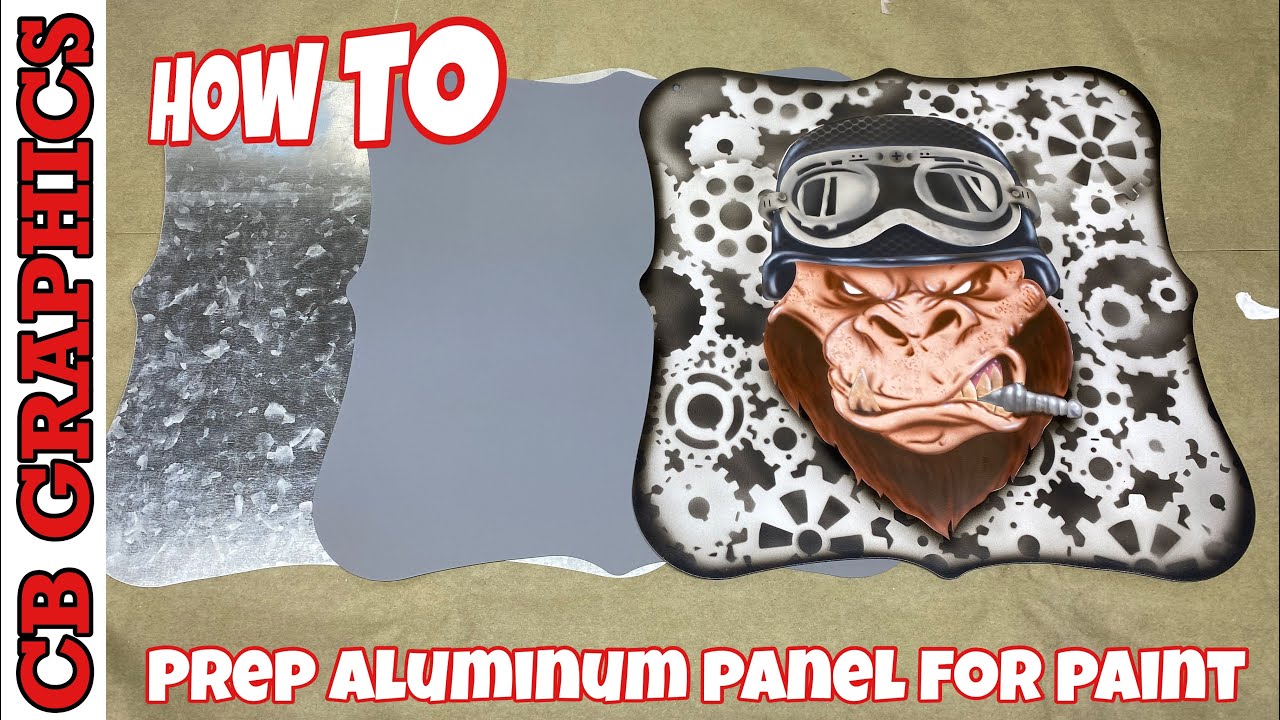 Airbrush Tutorial (How to prep aluminum panel for paint) - YouTube