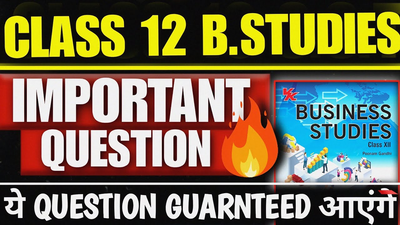 Class 12 Business Studies Important Questions | 2023-2024 | Important ...