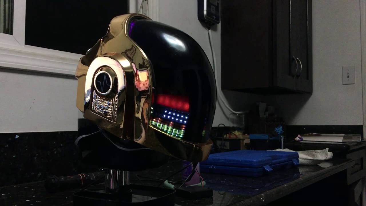 DAFT PUNK HELMET UP GRADED LED SET - YouTube
