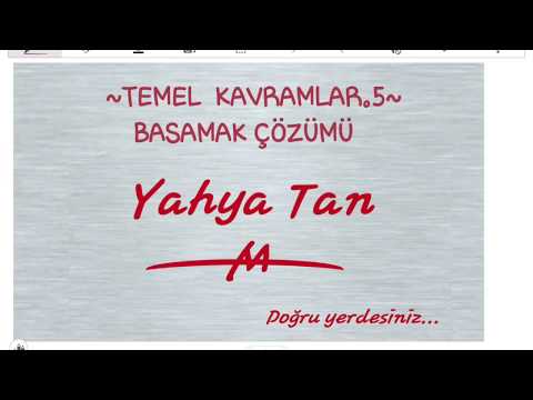 #yks #tyt #ayt TEMEL KAVRAMLAR.5- BASAMAK ÇÖZÜMÜ