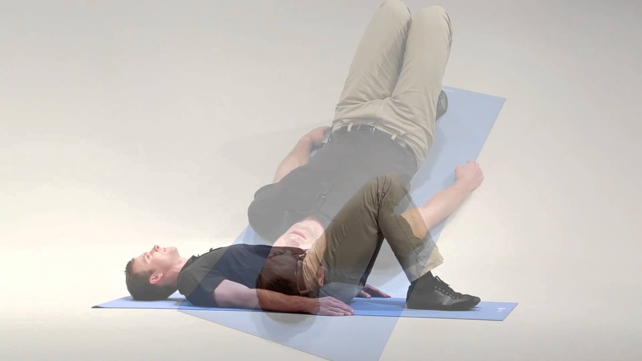 Supine Knees Side to Side (Trunk Rotation) - YouTube