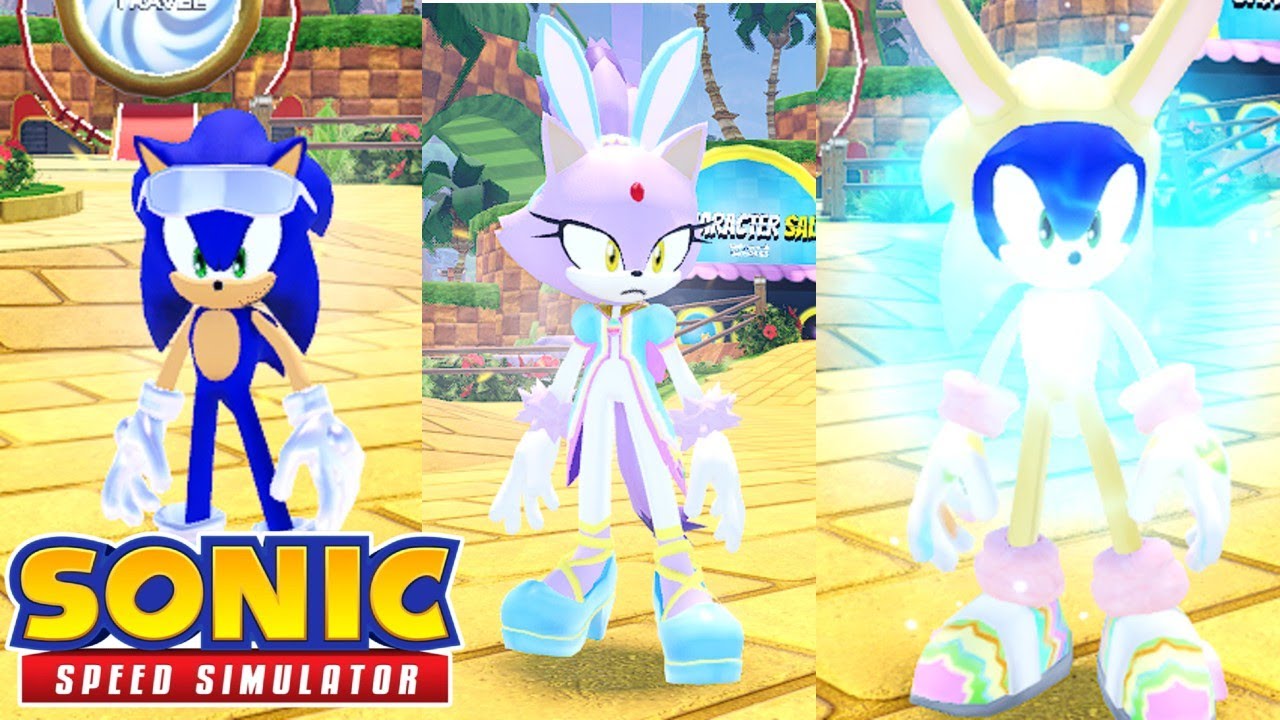 SONIC SPEED SIMULATOR Unlocking Easter Sonic, Easter Blaze and Chrome ...