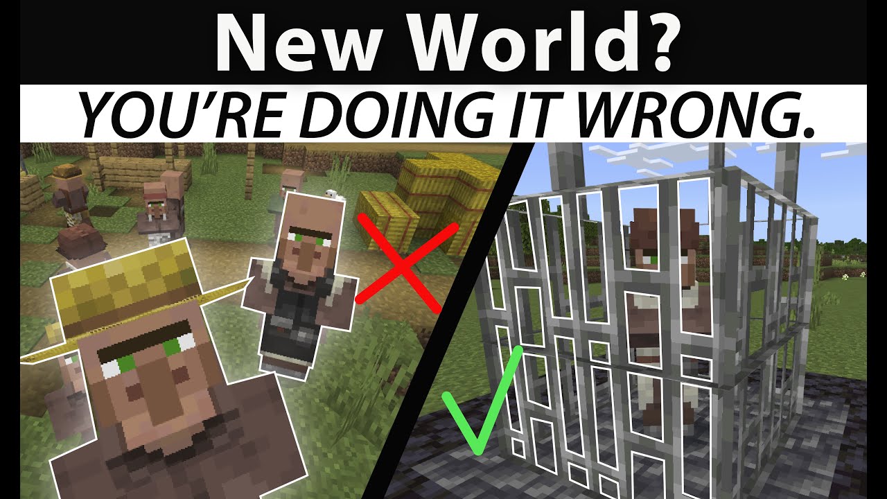 Minecraft – Survival Boot Camp | Using Villagers | Beginners - YouTube