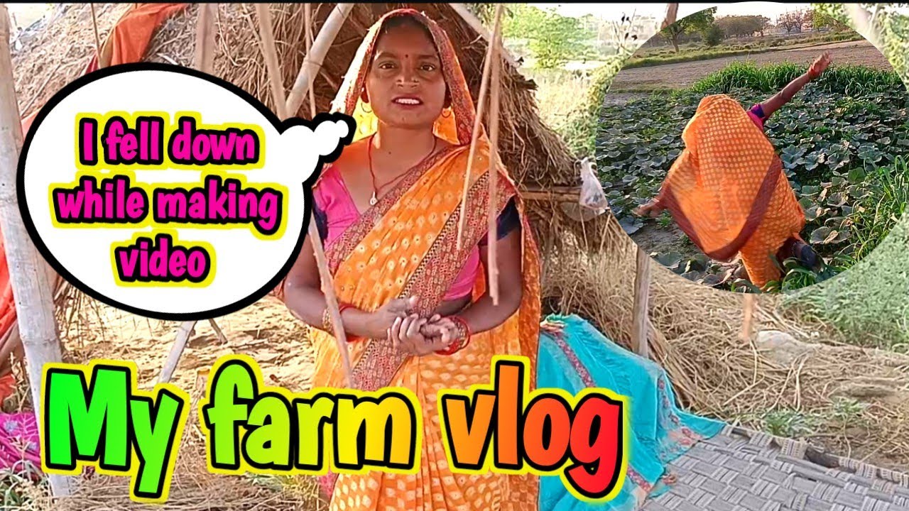 My farm vlog......I fell down while making video 🤪🤪🤪🤪 ...