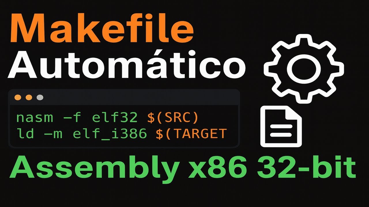 COMO AUTOMATIZAR CÓDIGO ASSEMBLY X86 COM MAKEFILE - YouTube