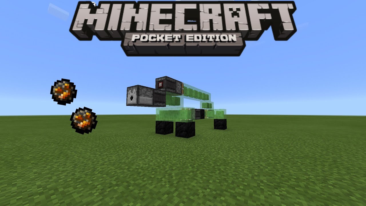 HOW TO MAKE A TANK IN MINECRAFT PE 0.15.0 | MCPE 0.15.0 REDSTONE ...