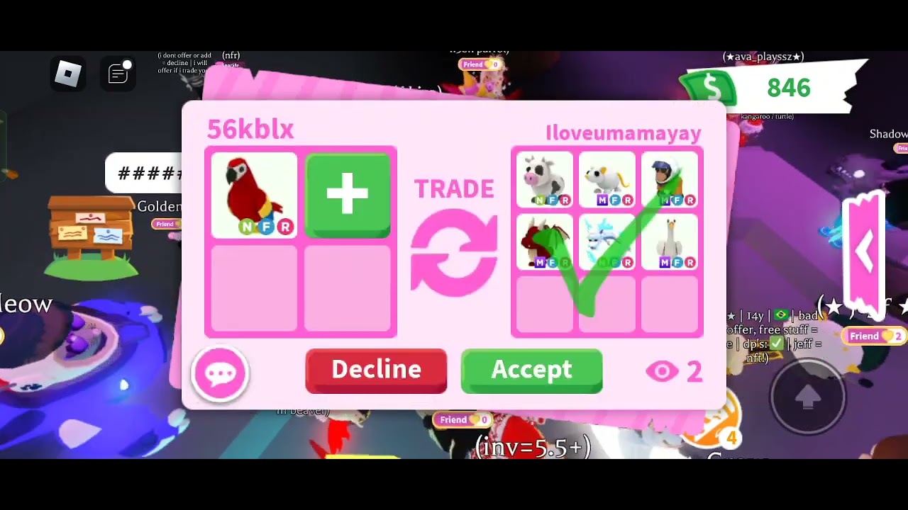 ADOPTME! [TRADING NFR PARROT SEEING OFFERS:)] SPED UP - YouTube