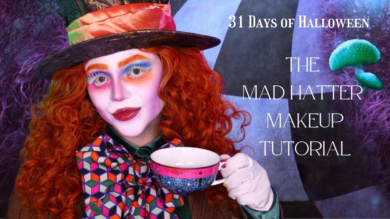 31 DAYS OF HALLOWEEN | The Mad Hatter Makeup Tutorial - YouTube
