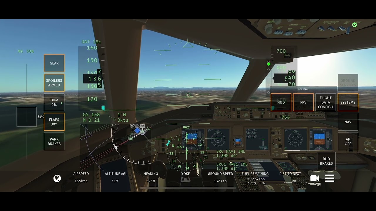 Infinite Flight (Philippine Airlines 777-300er) Cockpit landing in ...