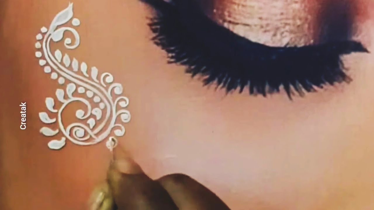 Cheek Kolka//Side kolka design//Alpona drawing// - YouTube