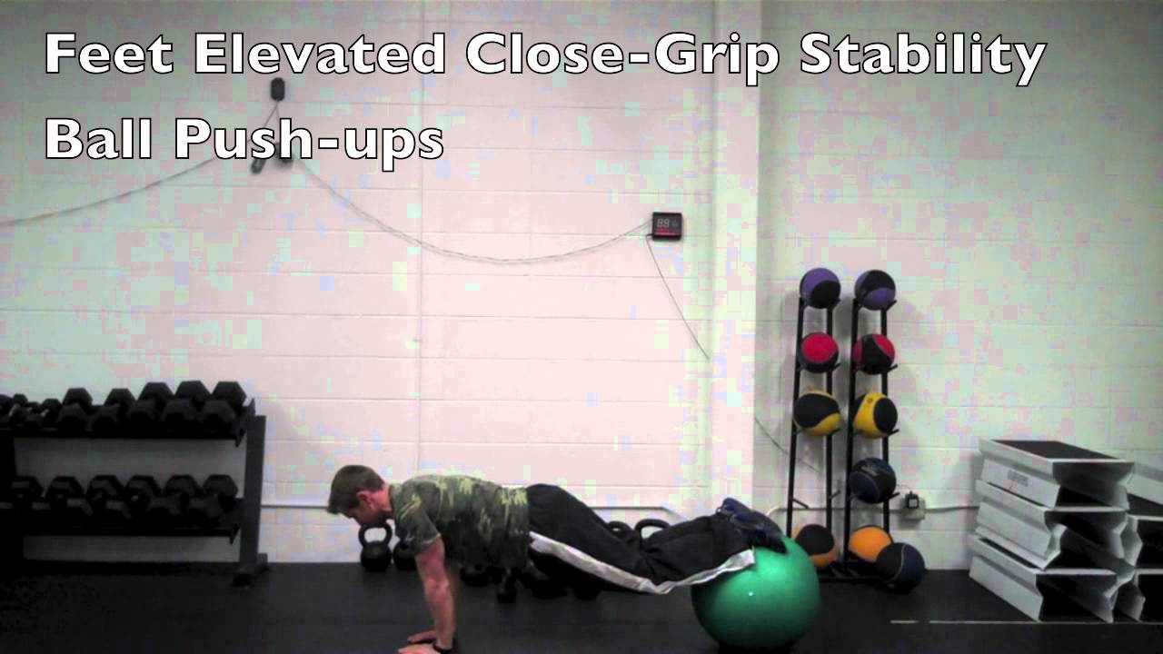 Feet Elevated Close-Grip Stability Ball Push-Ups - DannyMcLarty.com ...