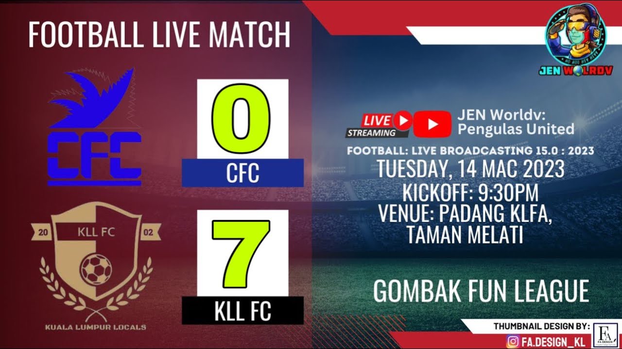 [BUDGET LIVE-FOOTBALL] CFC vs KLL FC - YouTube