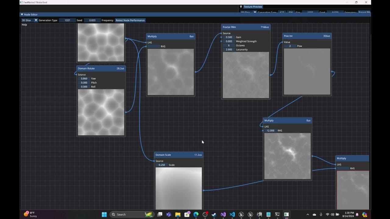 UE5 - Molten Planet noise formula done, Moving on to procedural Ice & Dune planet noise formulas ...