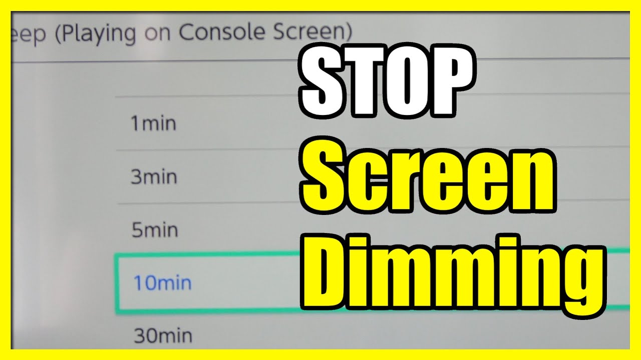 How to Stop Screen Dimming on Nintendo Switch (Auto Screen Dim) - YouTube
